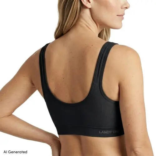LANDS' END Bralette Soft Fit Seamless - Black