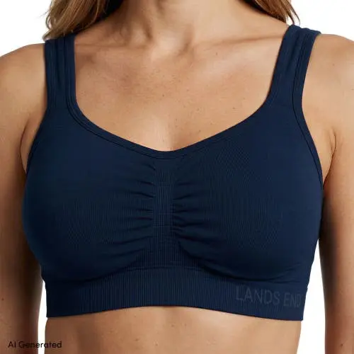 LANDS' END Bralette Soft Fit Seamless - Navy