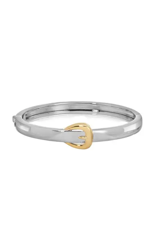 NATIVE GEM Hipster Belt Bangle Bracelet - Silver