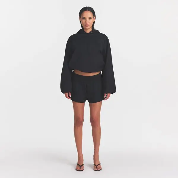 SKIMS Flutter Short | Black | | Woven Cotton