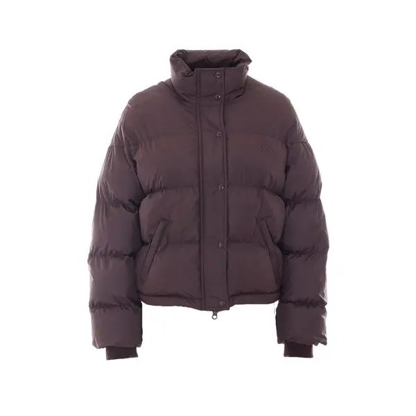 COURREGES Cropped Puffer Down Jacket With Logo - Red