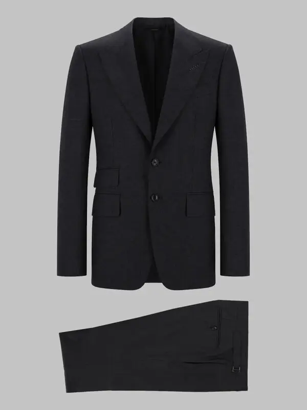 TOM FORD Completo Shelton In Grisaglia - Blue