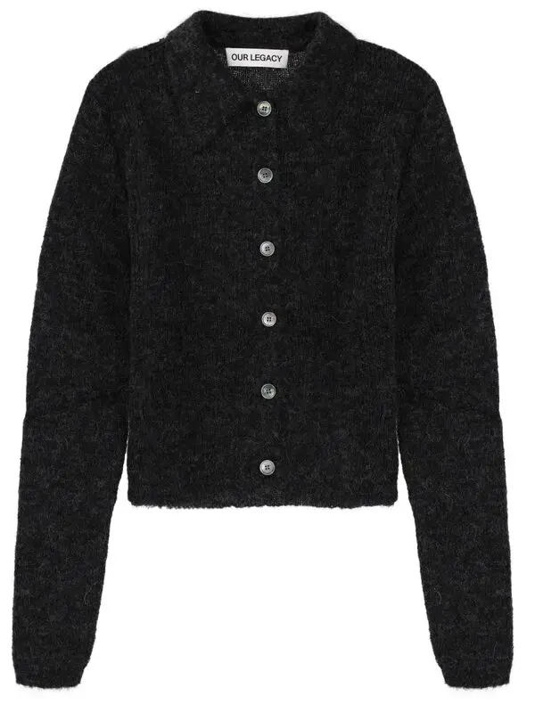 Our Legacy Mazzy Cardigan In Charcoal Melange - Multicolor