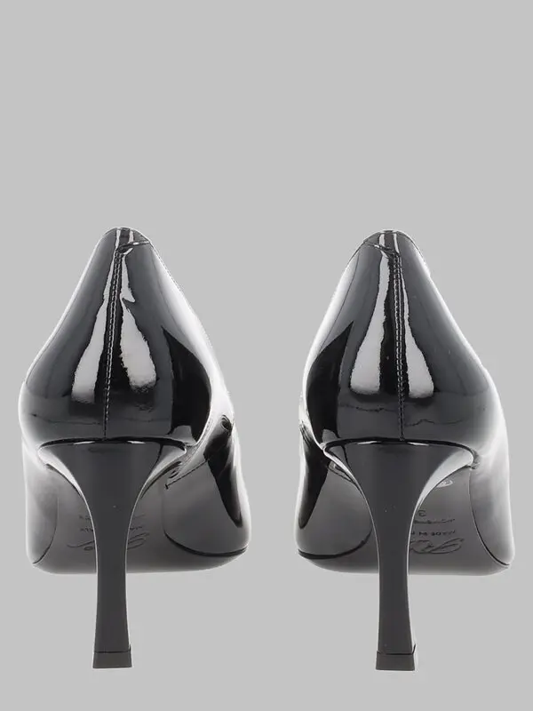ROGER VIVIER Trompette" Patent Leather Pumps With Buckle Detail - Black