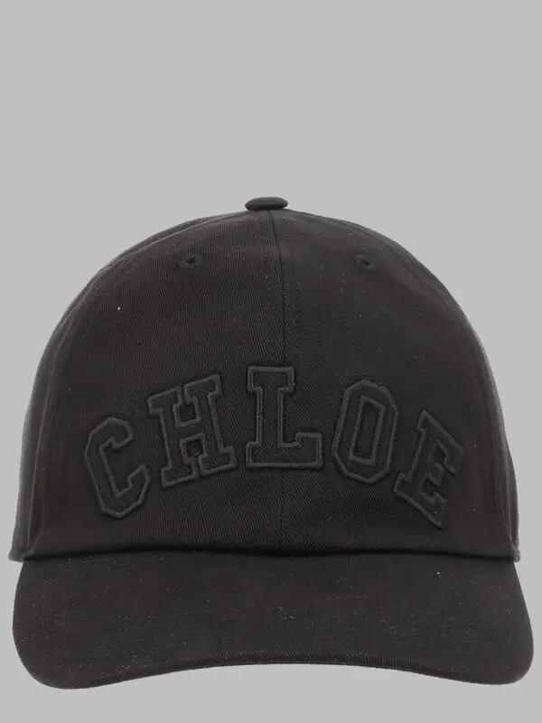 Chloé Baseball Cap With Logo - Black