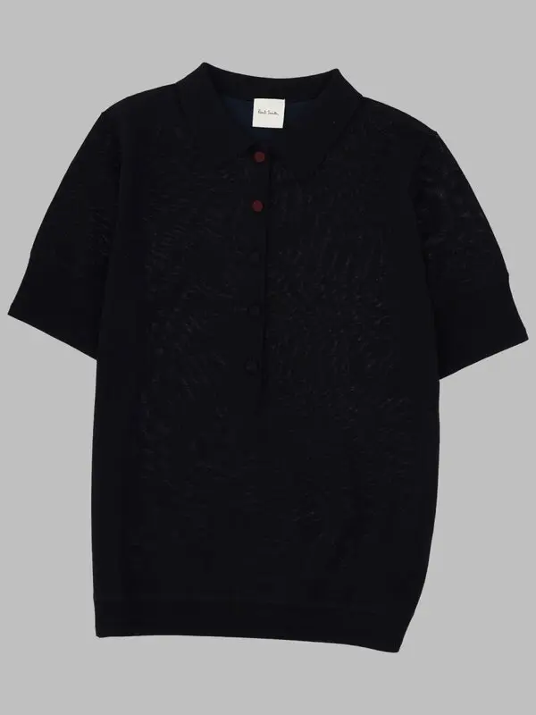 Paul Smith Merino Wool Polo Shirt - Blue