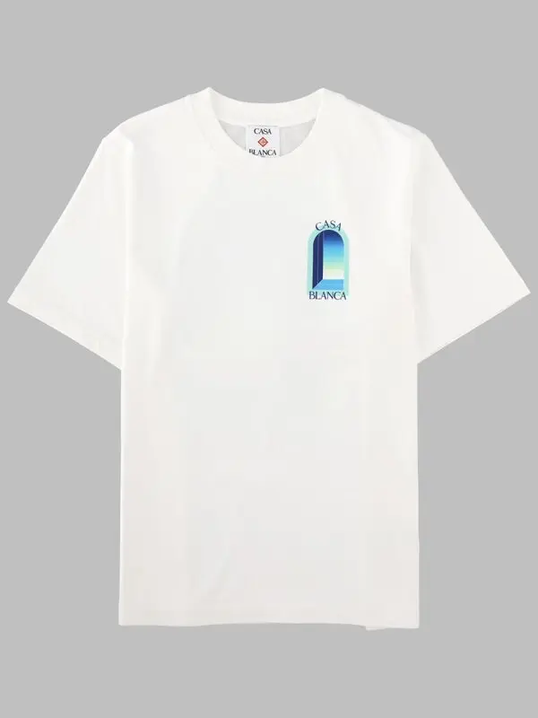 Casablanca T-shirt Con Stampa - White