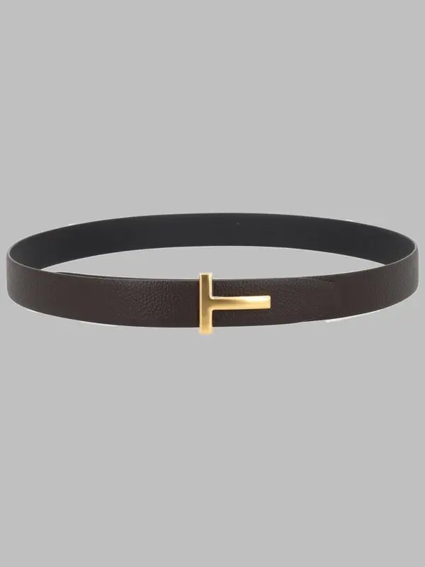 TOM FORD Logo Belt - Brown