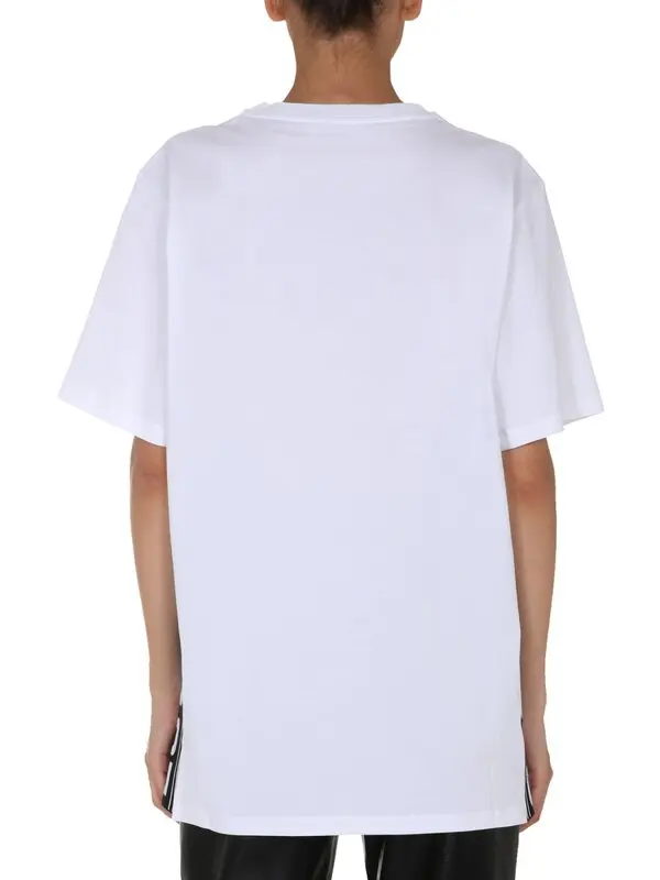 Stella McCartney Round Neck T-shirt With Side Band Detail - White