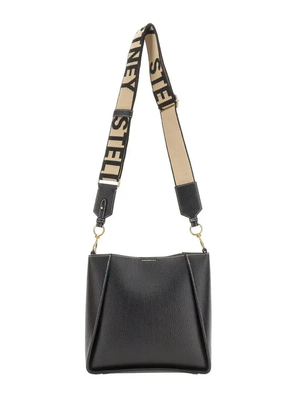 Stella McCartney Logo Shoulder Bag - Black