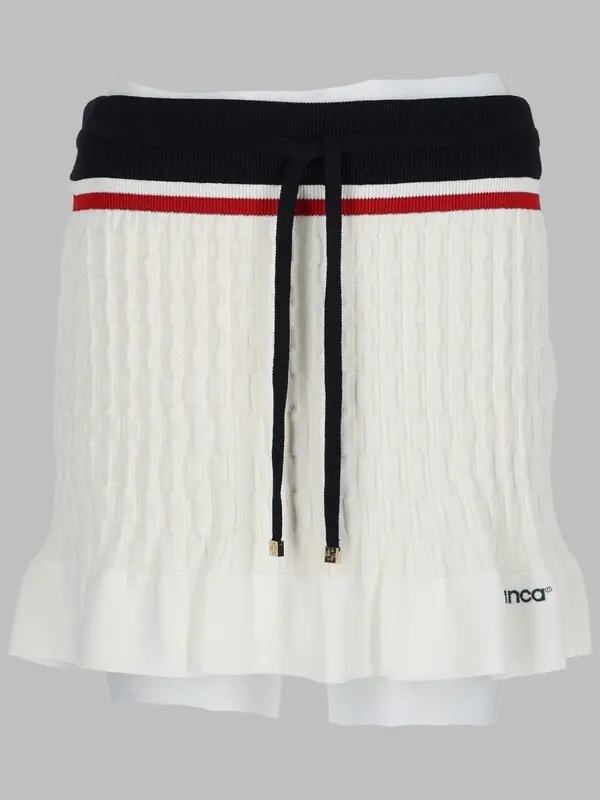 Casablanca Minigonna Da Tennis In Maglia - White