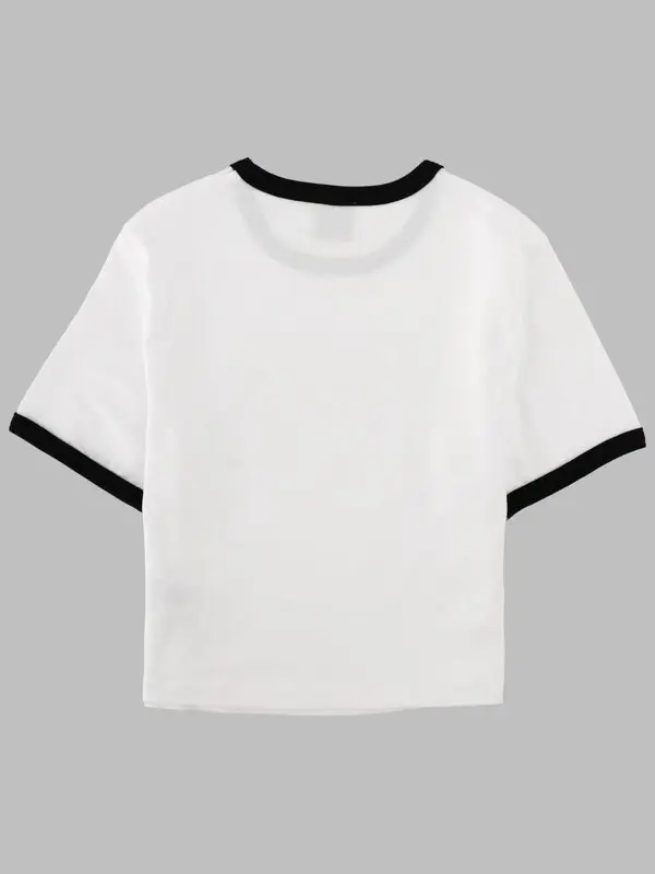 Casablanca Stacked Logo Cropped T-shirt