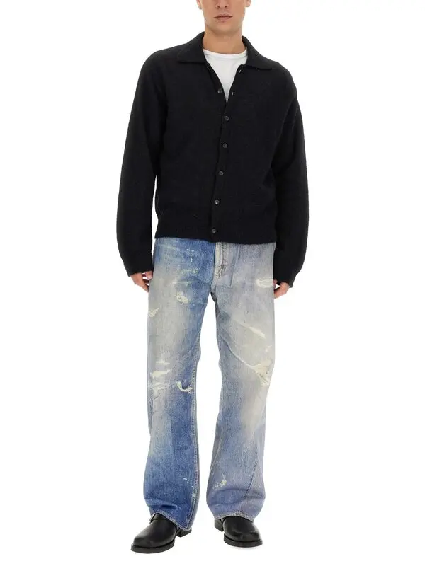 Our Legacy Button-front Cardigan With Shawl Collar - Black