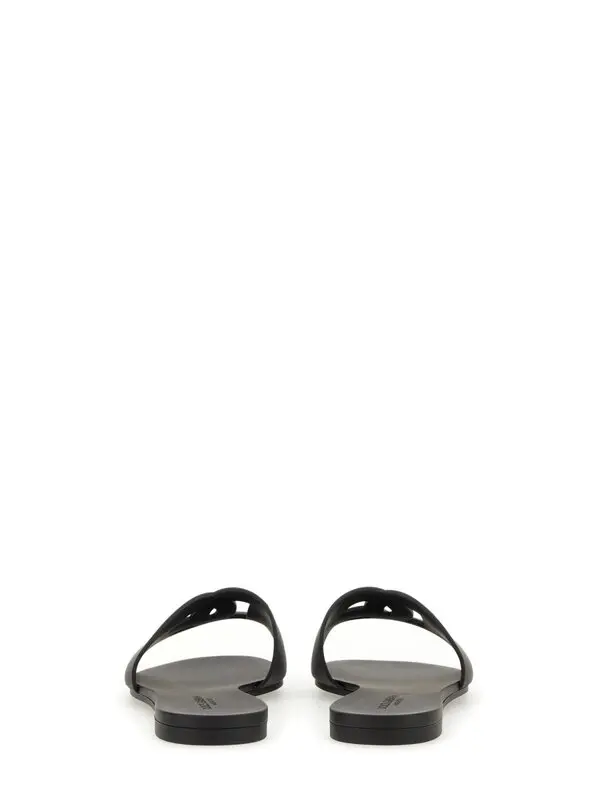 Dolce & Gabbana Rubber Slide Sandals - Black