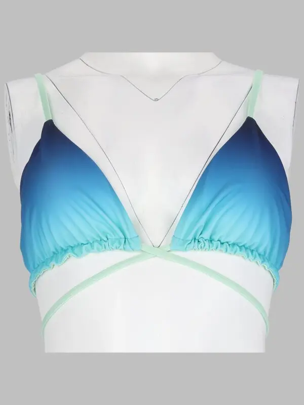 Casablanca Gradient Beaded Bikini Top - Multicolor