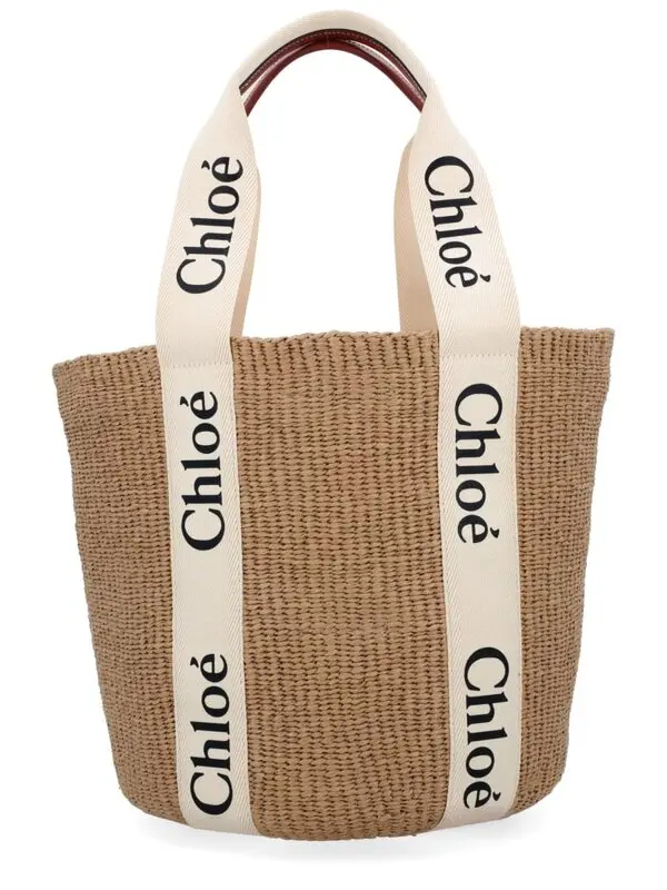 Chloé Woody Large Tote - Cream