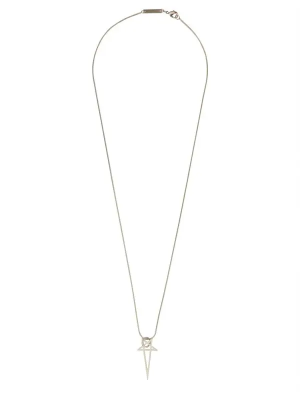 Rick Owens Pentagram Charm Necklace - Silver