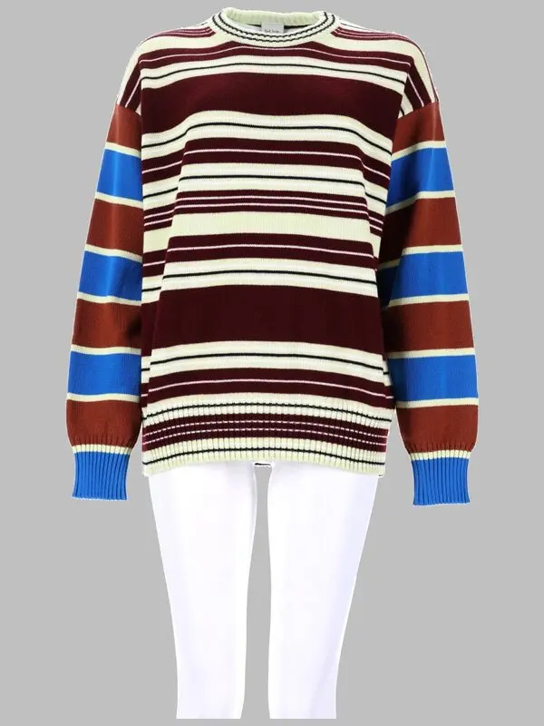 Paul Smith Wool And Cotton Striped Knit