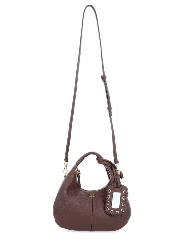 GANNI Small Hobo Bag - Brown