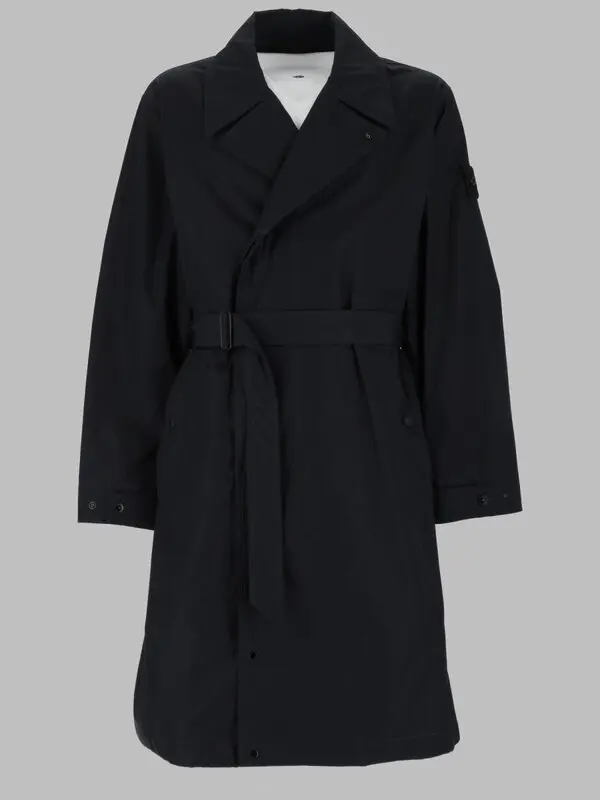 Stone Island Trench Coat - Black