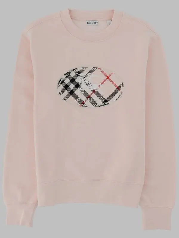 Burberry Felpa Caroline Con Inserto Check - Pink