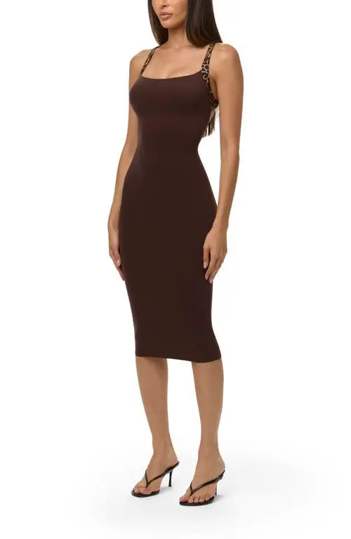 Naked Wardrobe Scoop Neck Midi Dress