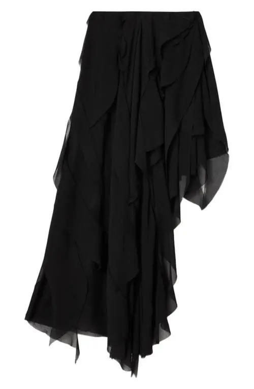 ALLSAINTS Melody Layered Ruffle Midi Skirt