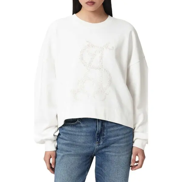ALLSAINTS Reflex Lila Graphic Sweatshirt - Optic White