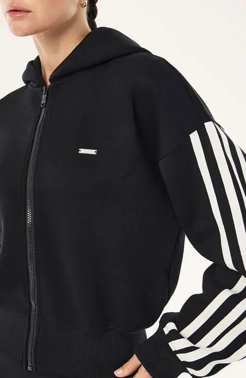 P.E Nation Flip Side Full Zip Hoodie With Sporty Stripes