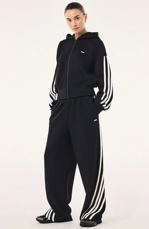 P.E Nation Flip Side Full Zip Hoodie With Sporty Stripes