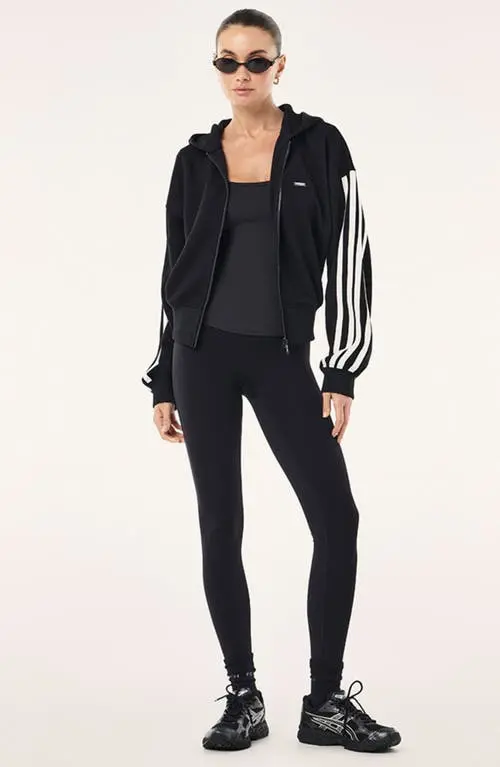 P.E Nation Flip Side Full Zip Hoodie With Sporty Stripes