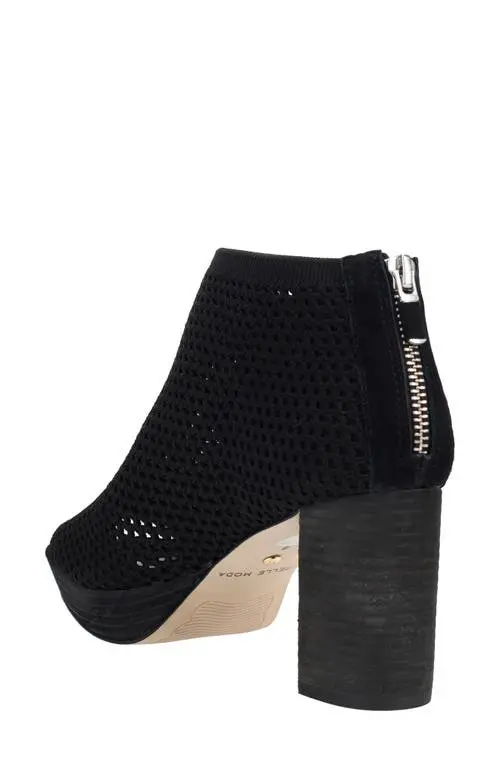 Pelle Moda Aurel Open Toe Platform Bootie - Black