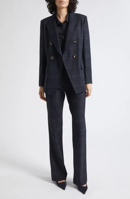 Marella Fedra Plaid Double-breasted Blazer