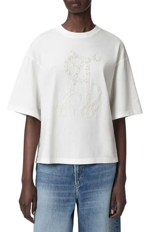 ALLSAINTS Amelie Sequined Logo T-shirt