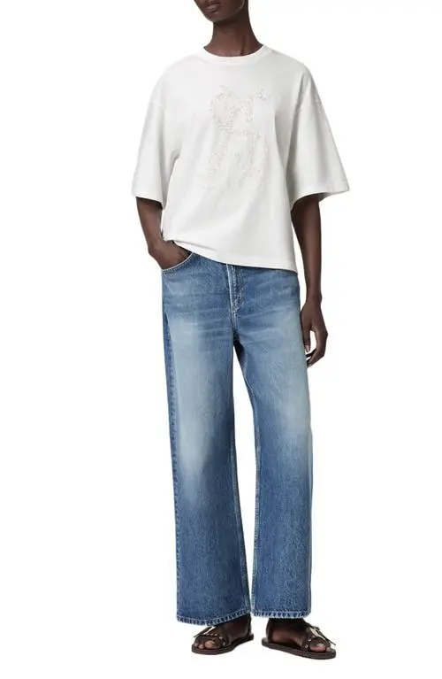ALLSAINTS Amelie Sequined Logo T-shirt