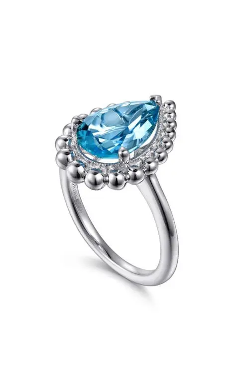 GABRIEL & CO. Swiss Blue Topaz Ring