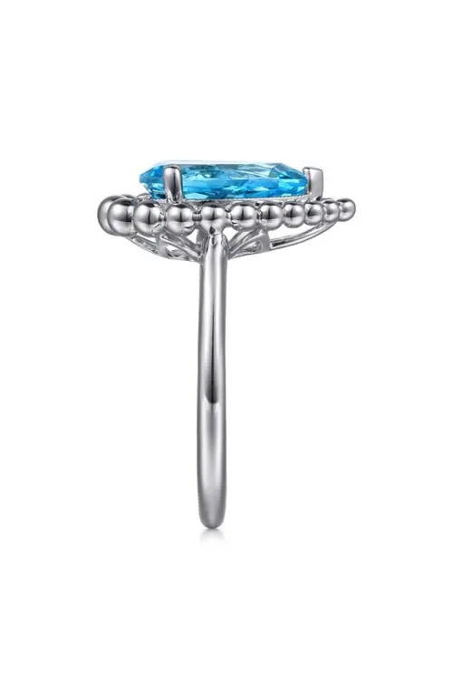 GABRIEL & CO. Swiss Blue Topaz Ring