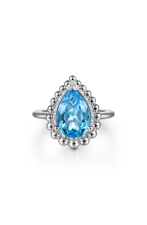 GABRIEL & CO. Swiss Blue Topaz Ring