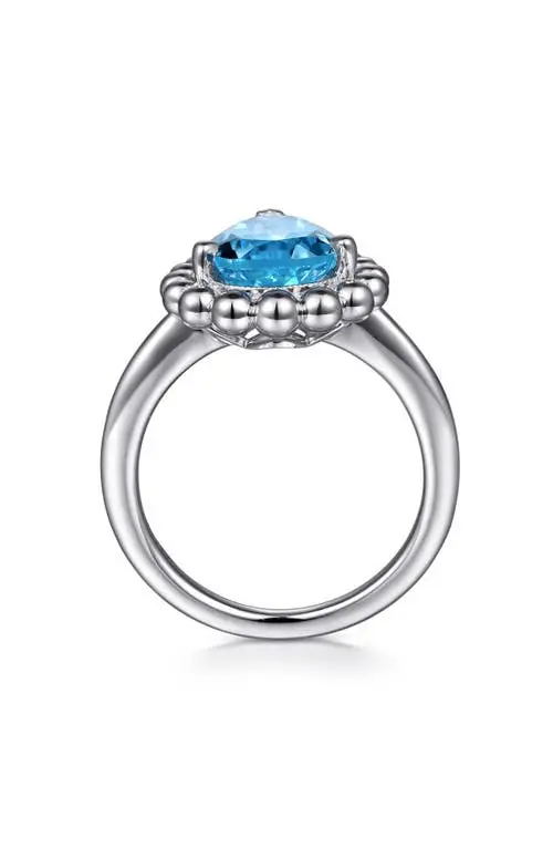 GABRIEL & CO. Swiss Blue Topaz Ring