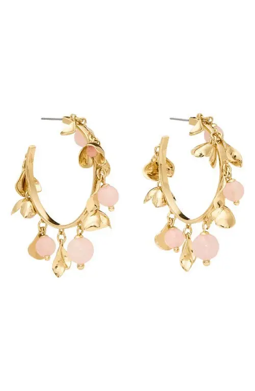 Kate Spade New York Gilded Garden Statement Hoop Earrings - Blush