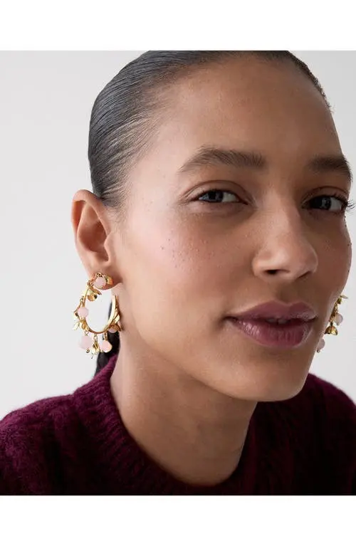 Kate Spade New York Gilded Garden Statement Hoop Earrings