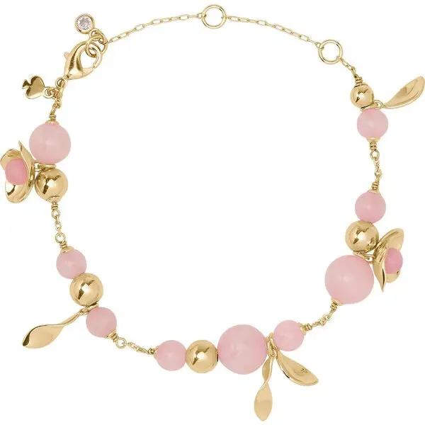 Kate Spade New York Gilded Garden Flower Charm Bracelet - Blush
