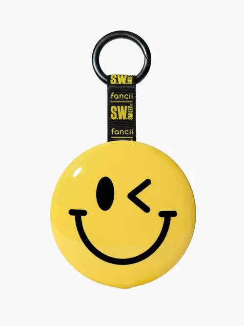 FANCII S.w. Smiley Rechargeable Compact Mirror Bag Charm - Yellow