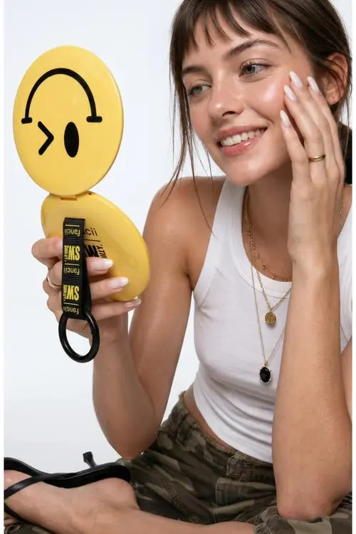 FANCII S.w. Smiley Rechargeable Compact Mirror Bag Charm