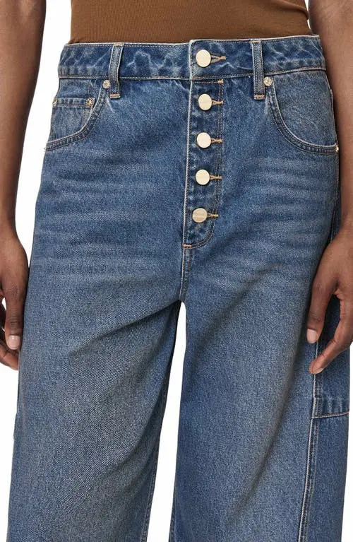 ALLSAINTS Carter Button Fly Barrel Jeans