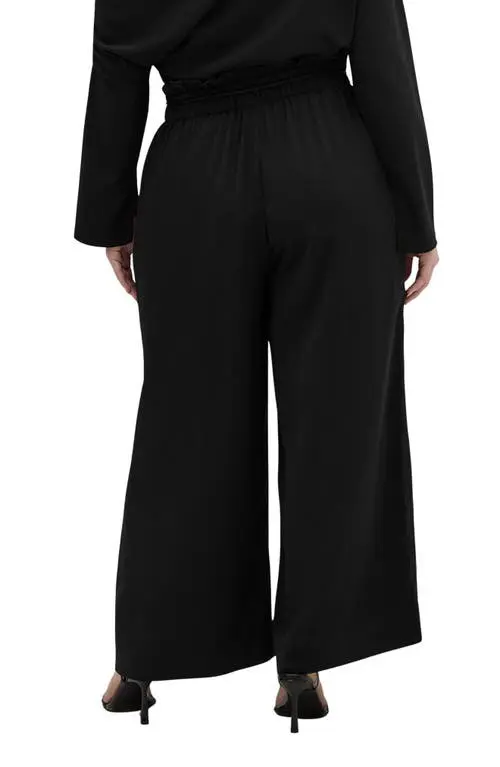 City Chic Shania Tie Waist Wide Leg Pants