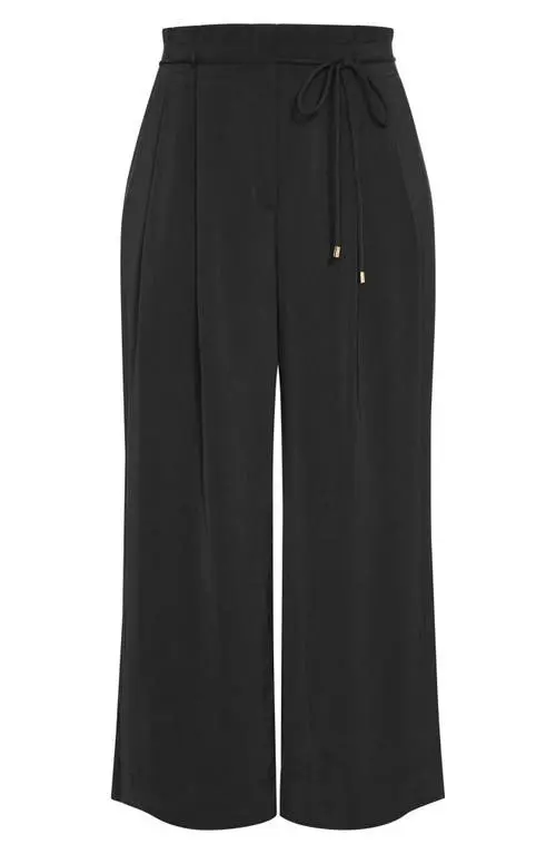 City Chic Shania Tie Waist Wide Leg Pants