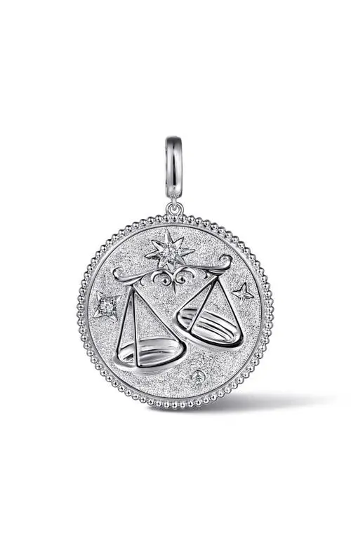 GABRIEL & CO. Zodiac Medallion With White Sapphires