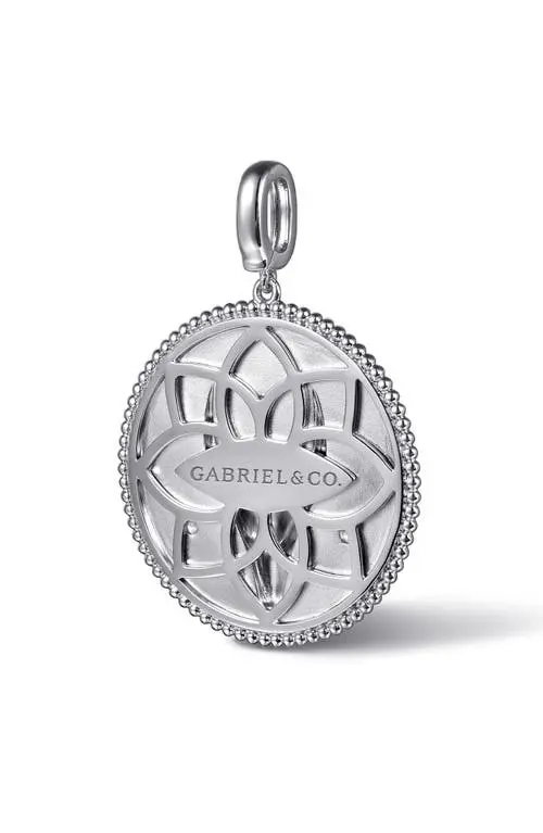 GABRIEL & CO. Zodiac Medallion With White Sapphires