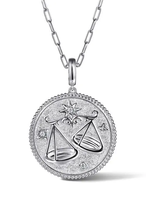 GABRIEL & CO. Zodiac Medallion With White Sapphires